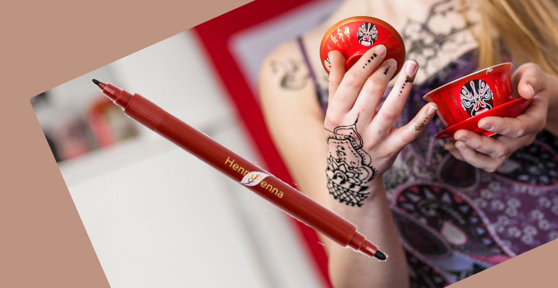 Henna Penna perá na dočasné tetovanie pokožky - hennapenna.sk